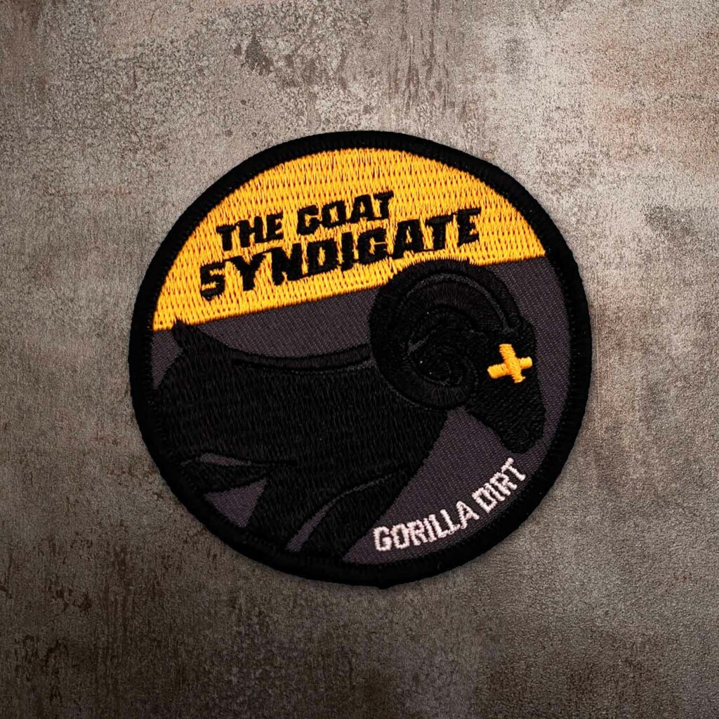 The Goat Syndicate Velcro Backed Patch - Gorilla Dirt