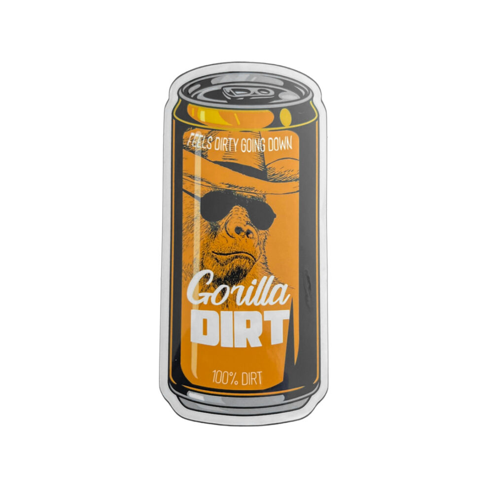 Gorilla Dirt Can Vinyl Sticker - Gorilla Dirt
