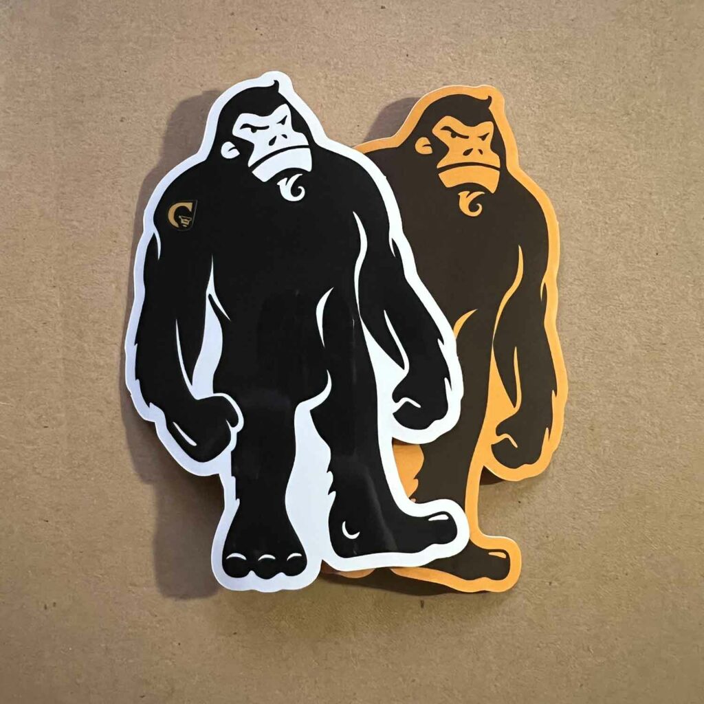 Standing Tall Gorilla Vinyl Decal - Gorilla Dirt
