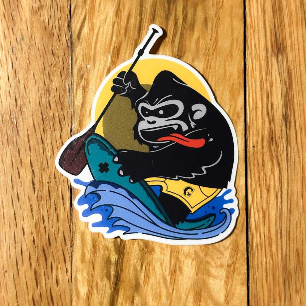 Gorilla Paddle Board Vinyl Sticker From Gorilla Dirt