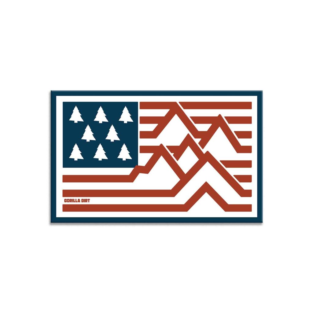 USA Overland Flag Vinyl Sticker